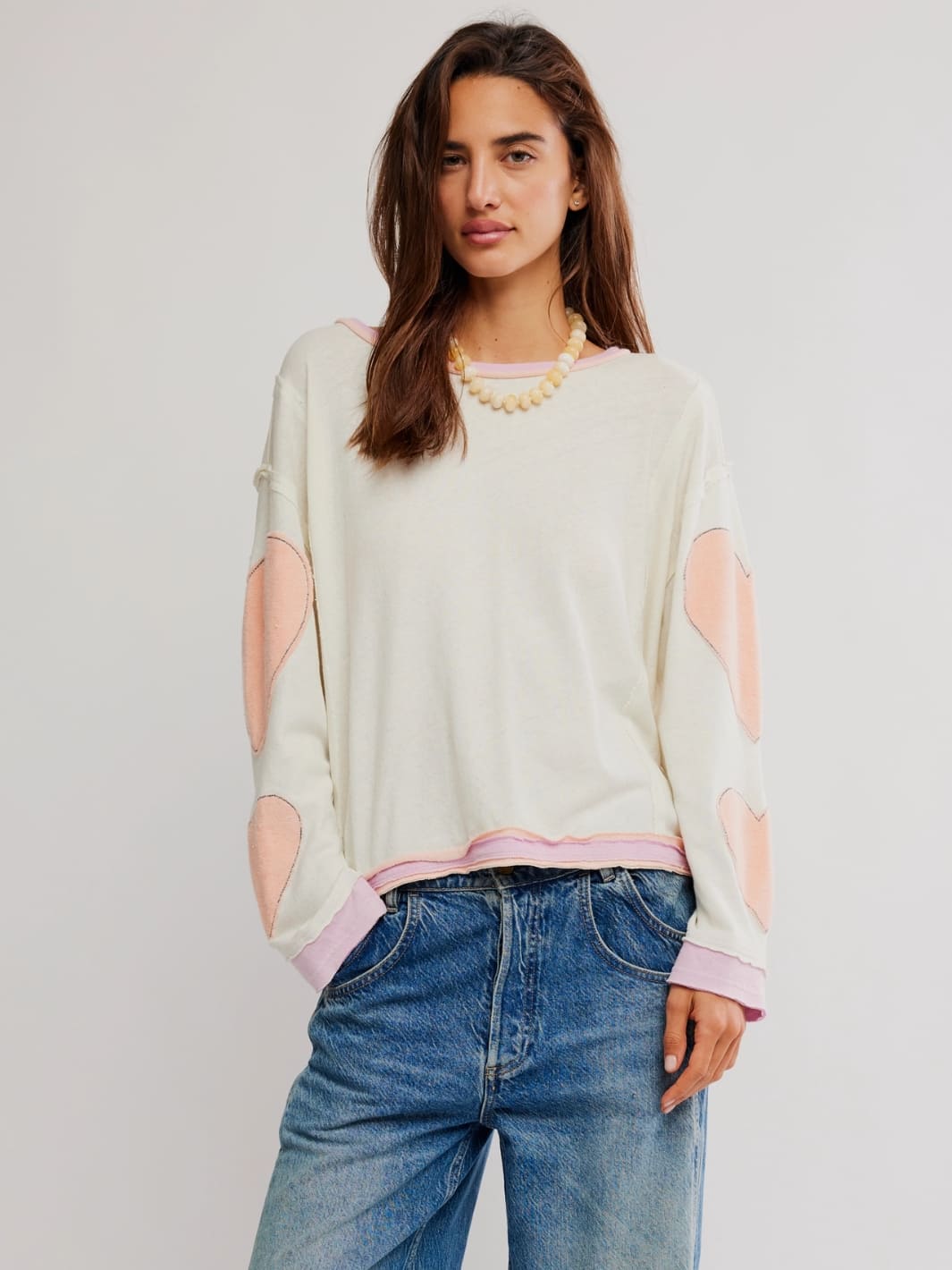 We the Free by Free People You're A Star Tee in Mint Heart Combo ...